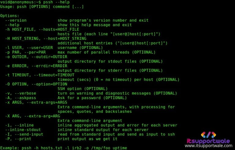 Pssh Execute Ssh Commands On Multiple Systems Using Single Command Itsupportwale